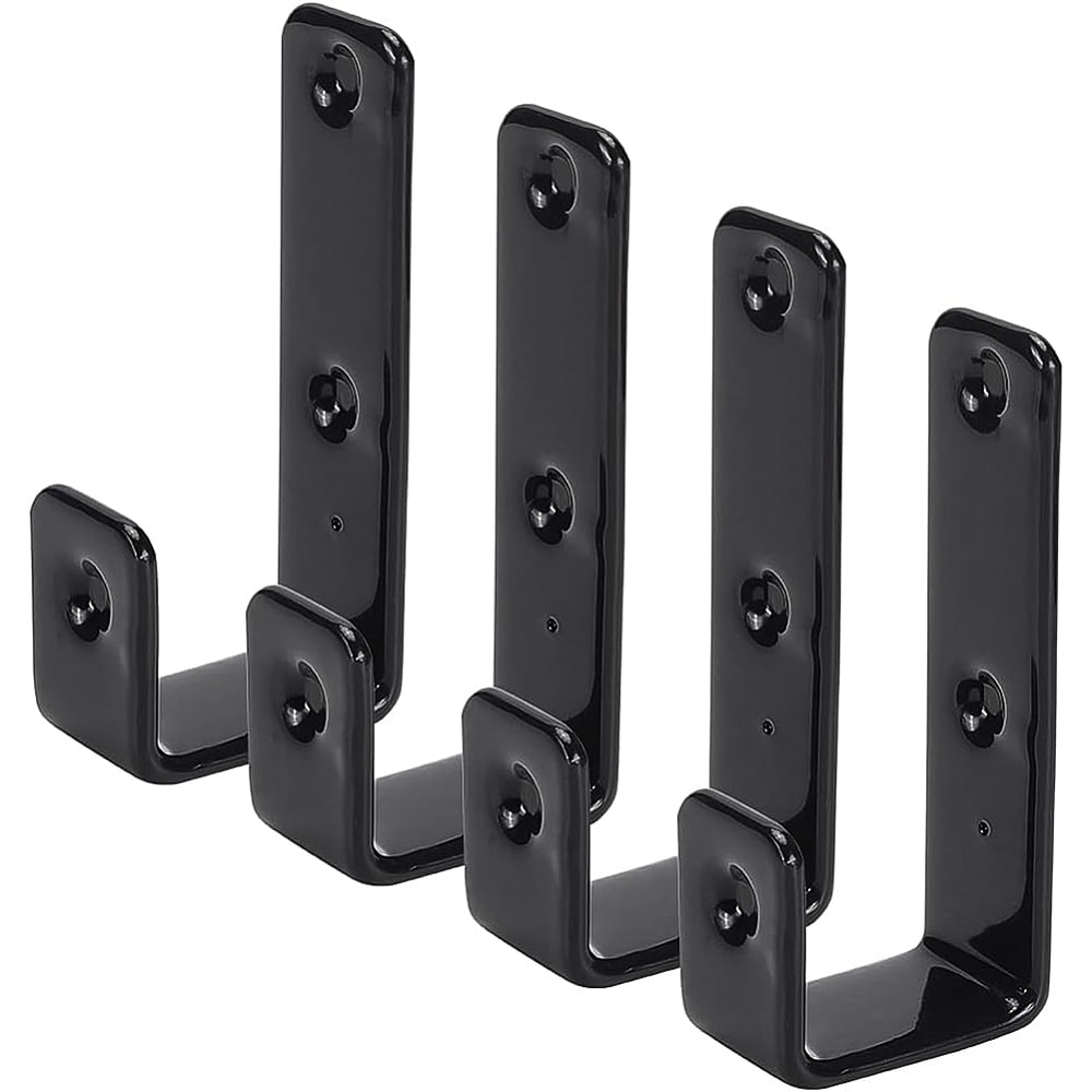 4 PCS White Bed Ladder Plastic Hooks Heavy Duty Hardware Utility Hook ...