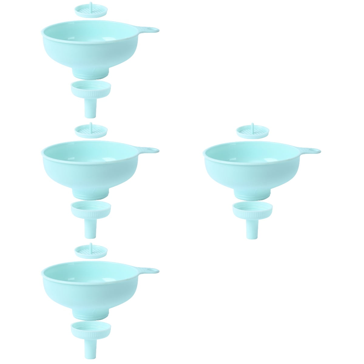 4 PCS Wide Mouth Funnel Filter Funnel with Strainer Beverage Funnel Jar ...