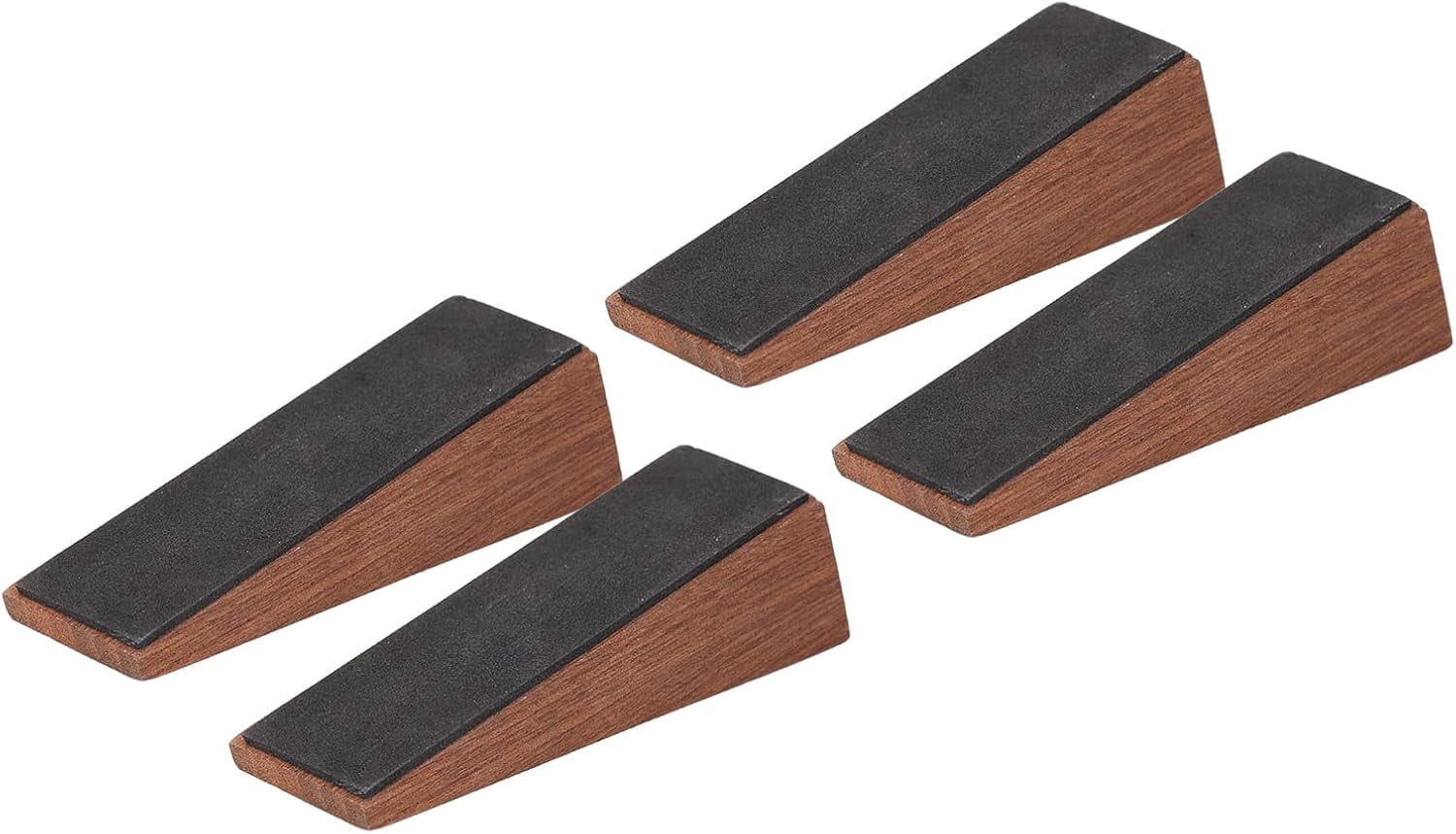 4 PCS Wood Door Stopper Triangular Anti Slip 9cm for Floor Protection ...