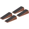 4 PCS Wood Door Stopper Triangular Anti Slip 9cm for Floor Protection ...