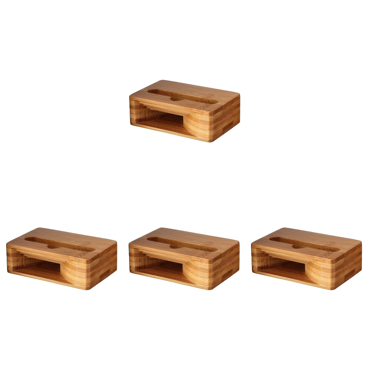 4 PCS Wood Phone Holder Bamboo Phones Holders for Your Car Speaker ...