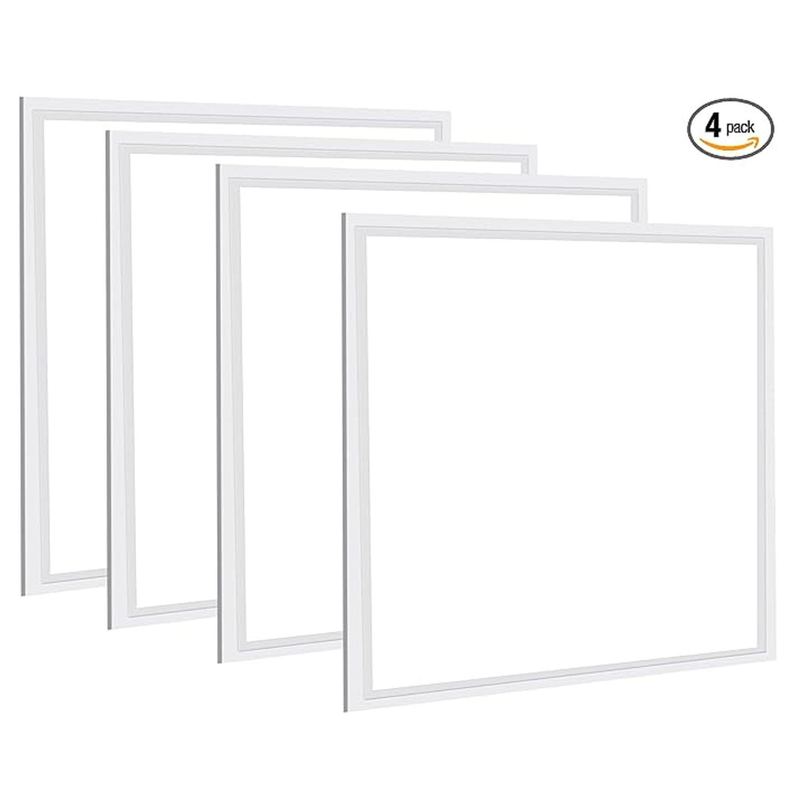 4 PCS of 2X2ft LED Troffer Flat Panel Light,45W with 5800 lumens,5000 ...