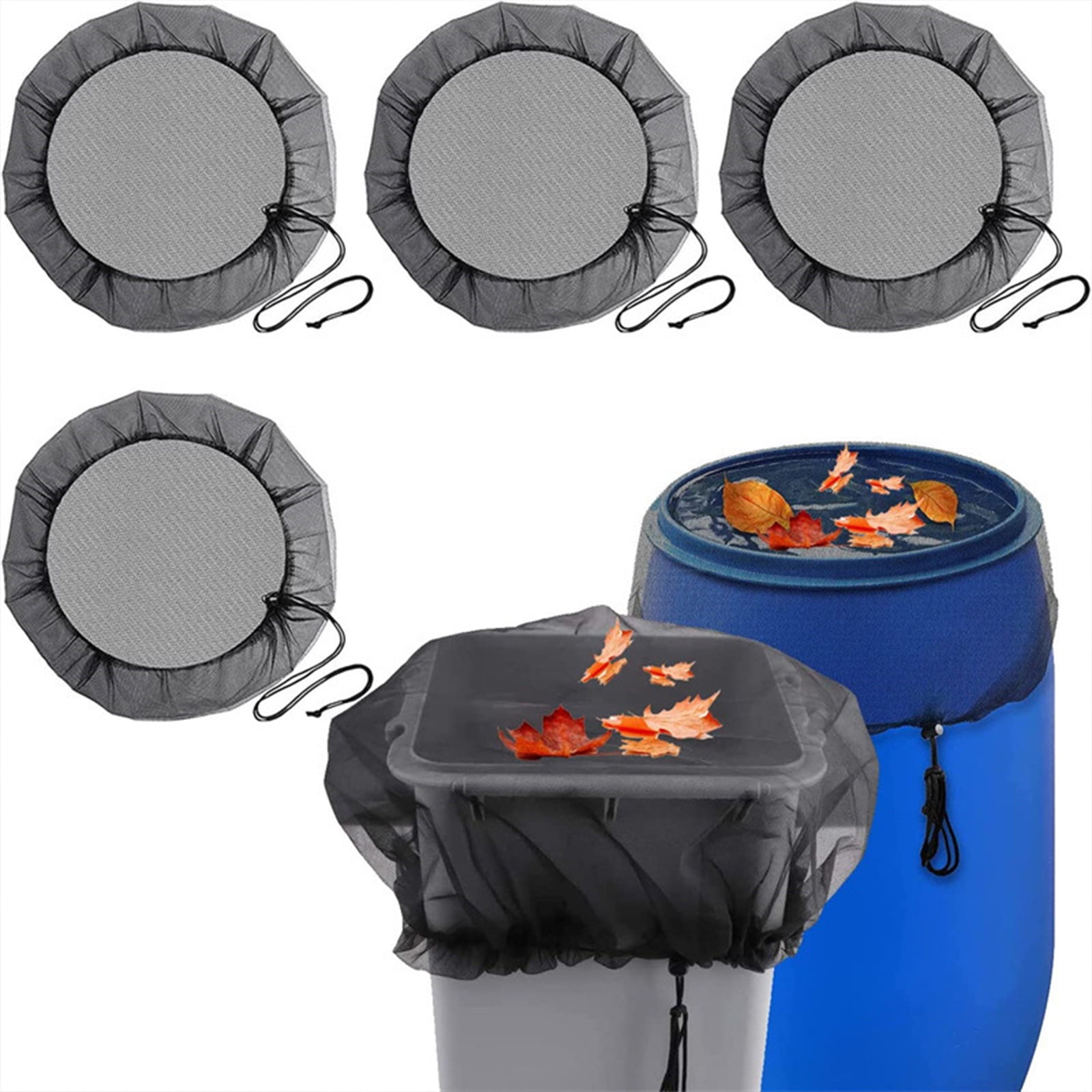 4 PCs 33.5/39.4 Inches Outdoor Rain Barrel Net Cover, Rain Barrels ...