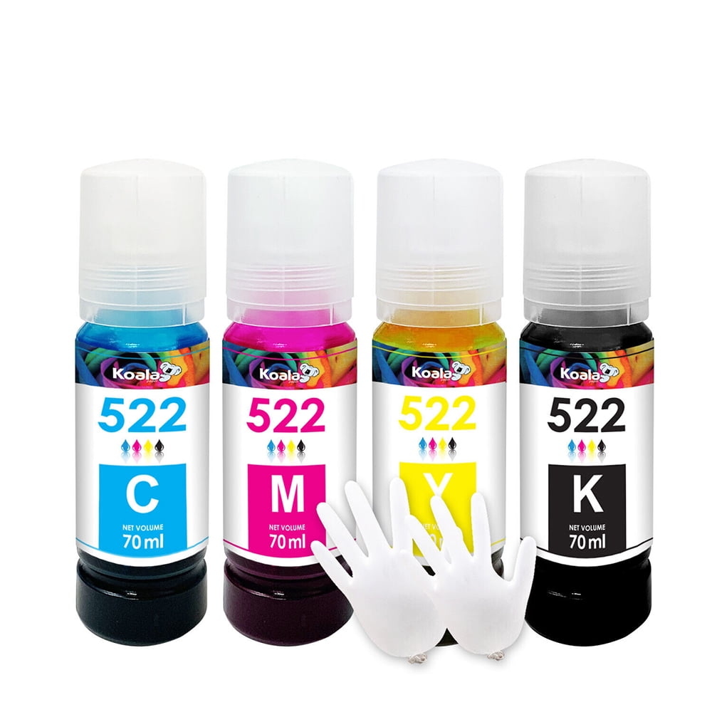 4 PK Koala 522 Ink Refill Epson 522 Ecotank ET 4800 2720 4700 2400 2800 ...