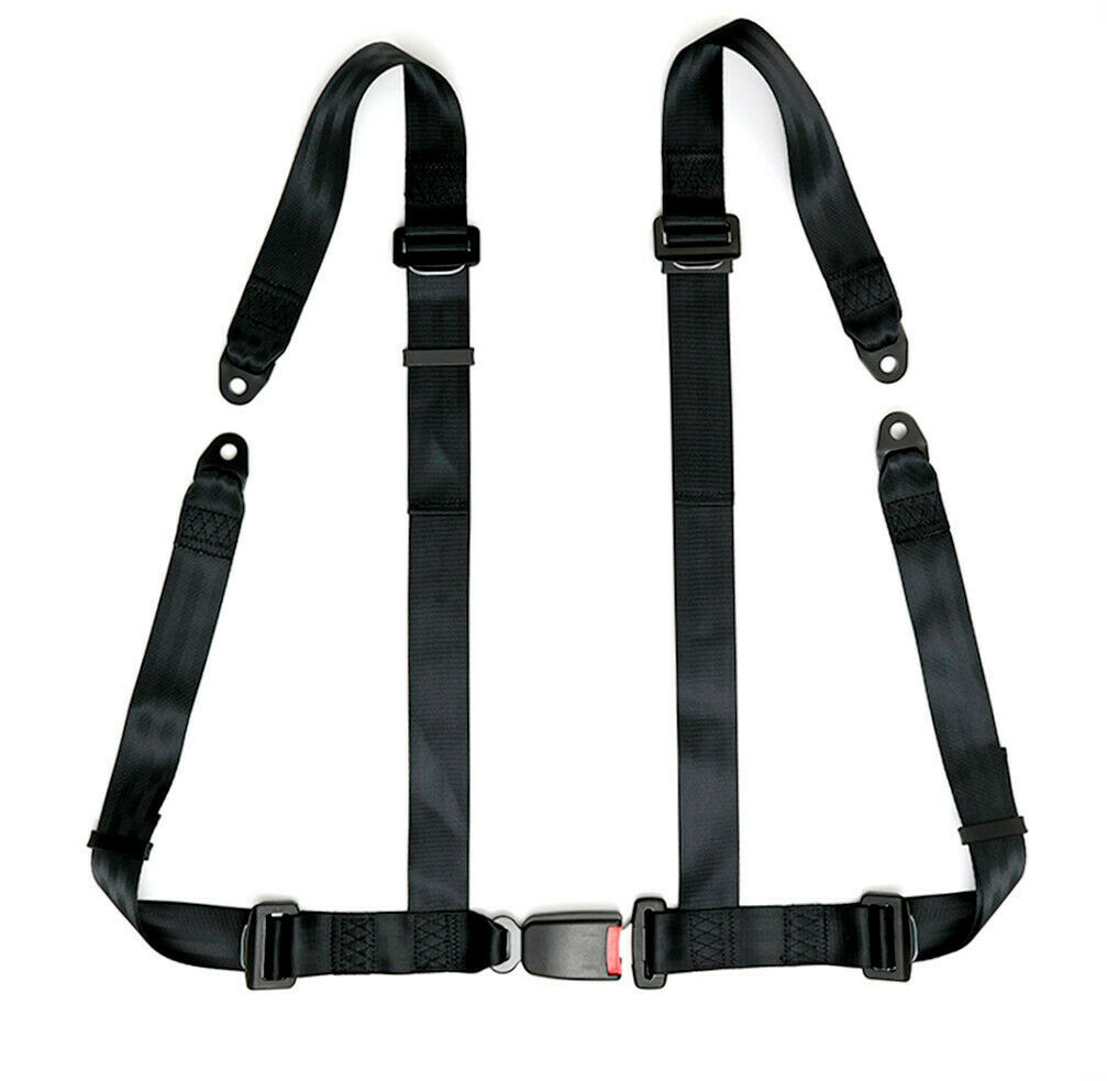 DNA Motoring SB-4P-GN Universal Green Nylon 4-Point Racing Seat Belt ...