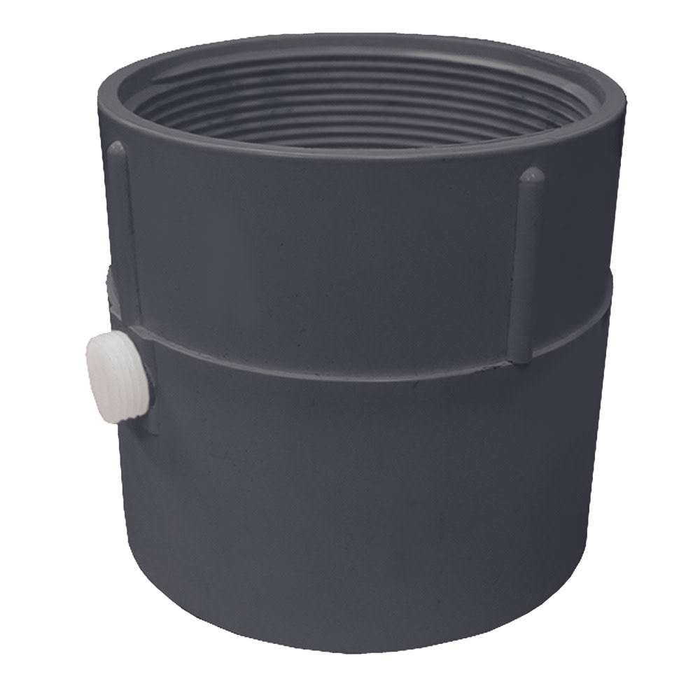 4" PVC Pipe Fit Drain Base with Primer Tap, for 4" Spud,PartNo D52453 ...