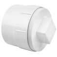 4" PVC Sewer Cleanout Adapter with Plug Pipe Fitting, PVC DWV Flush ...