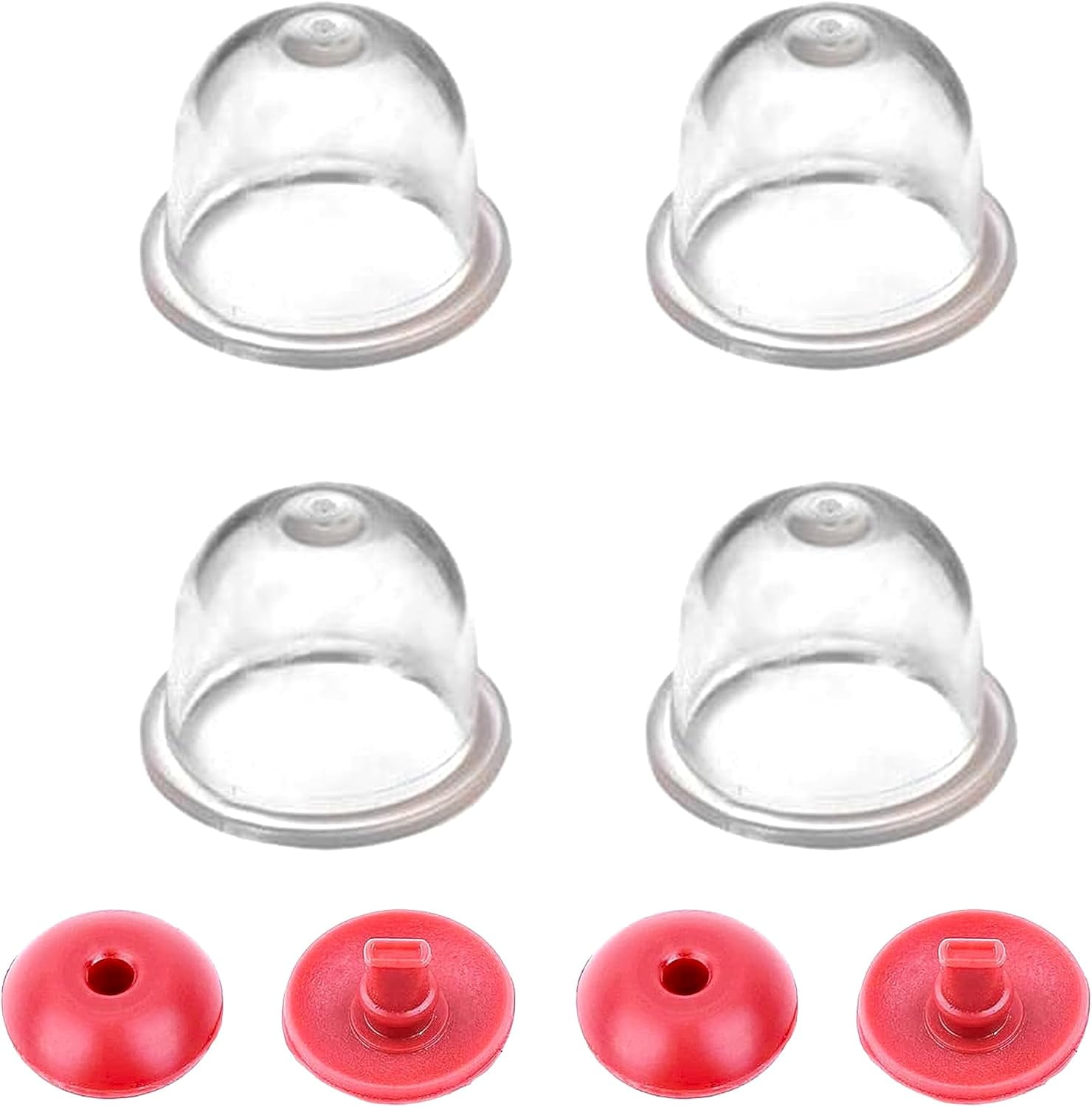 4 Pack 0057003 Primer Bulb and 4 Pack 177-64 Carburetor Check Valve for Homelite Echo Stihl Robi ...