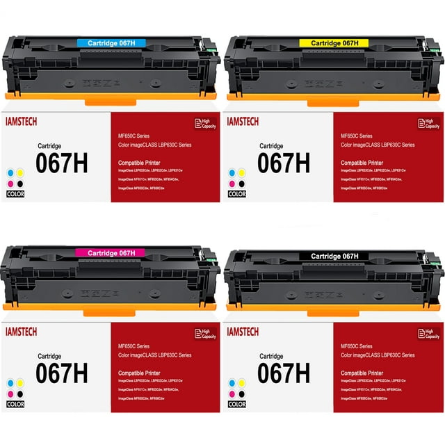 IAMSTECH 4-Pack Toner Cartridge for Canon 067H, Fits ImageCLASS ...