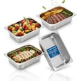 4 Pack 1/2 Half Size Hotel Pans, 4 Inch Deep Stainless Steel Steam ...