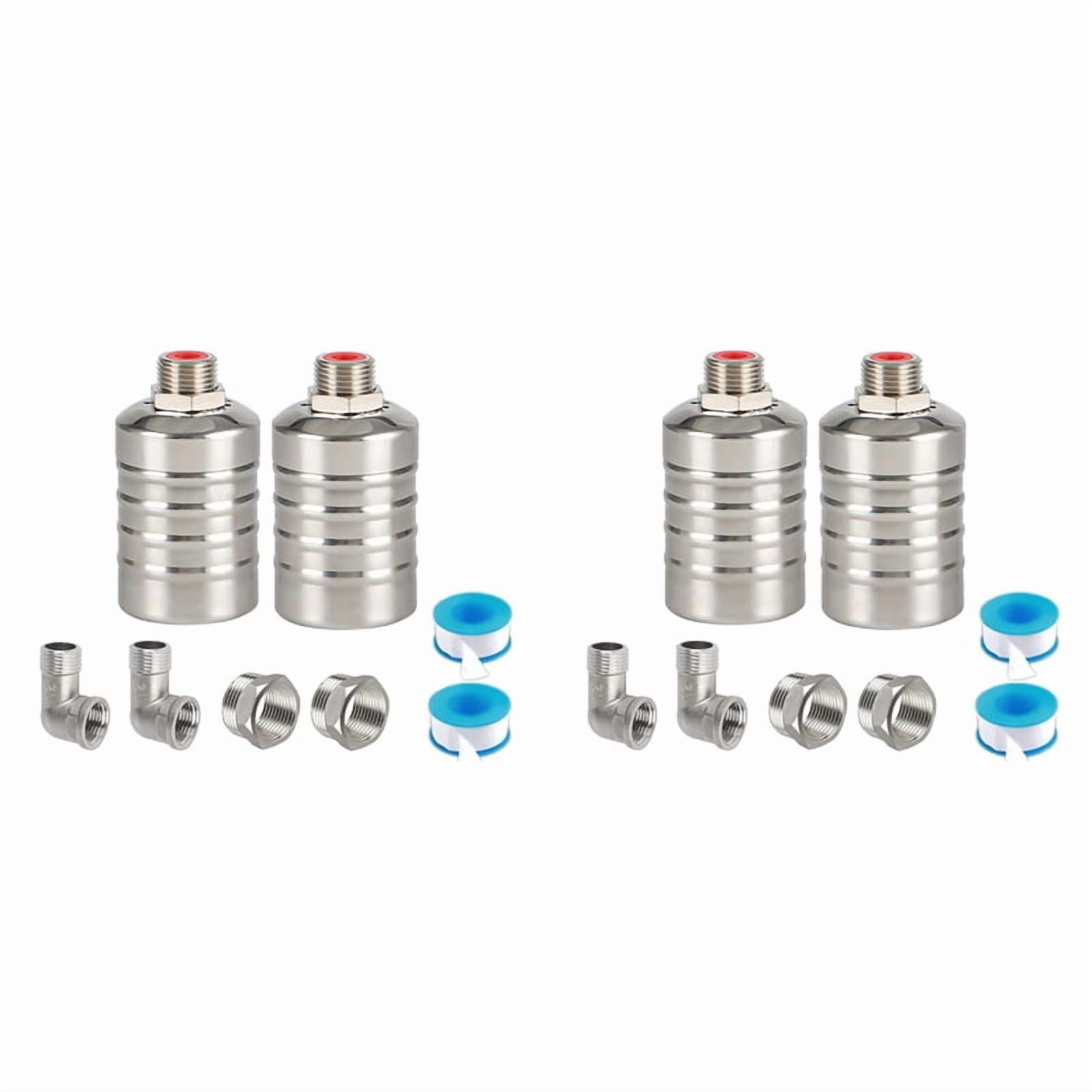 4 Pack 1/2inch 3/4inch Auto Fill Shut Off Water Tank Float Valve, 304 ...