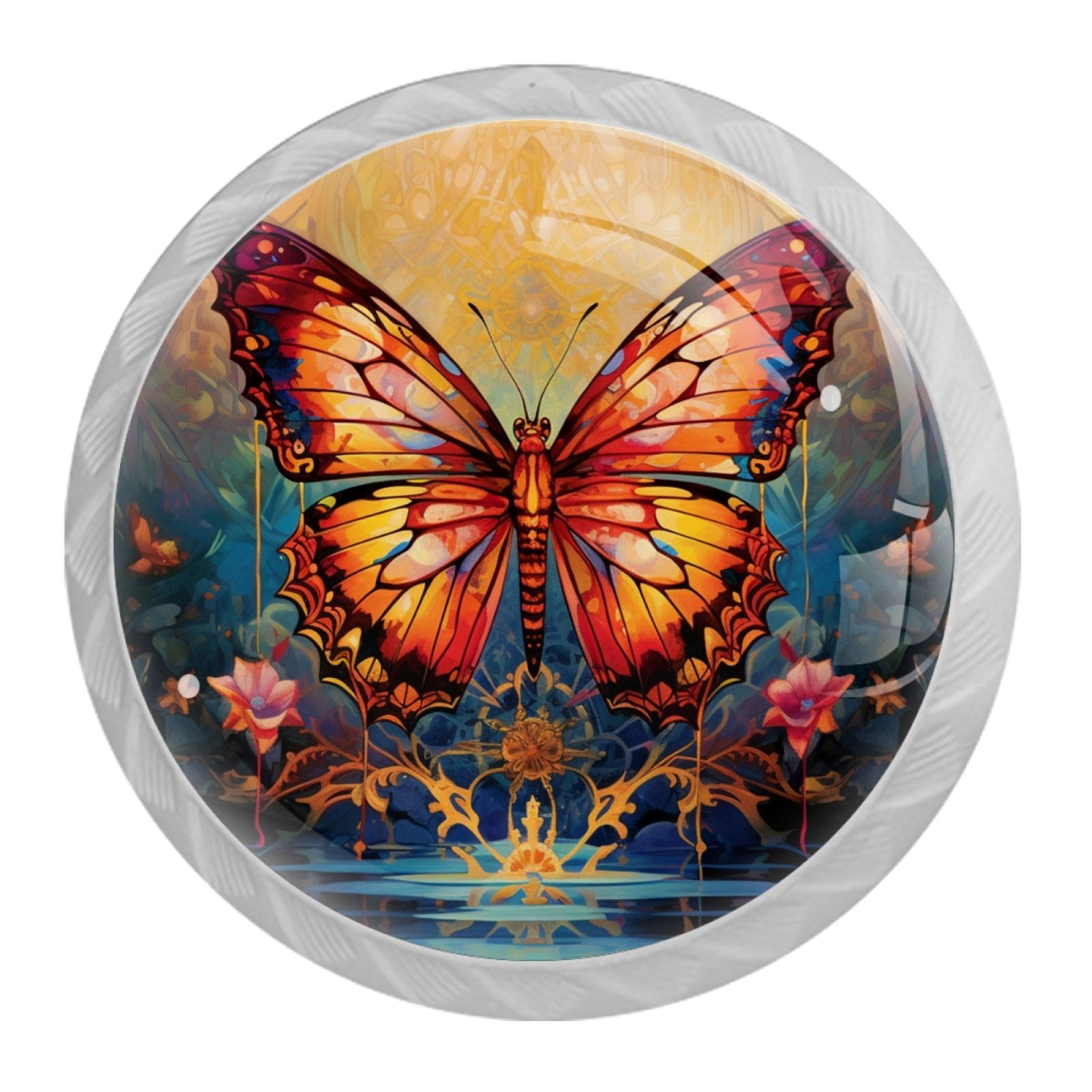 HemaKayy 4 Pack 1.37" Decorative Cabinet Knobs - Elegant Door Handles ...