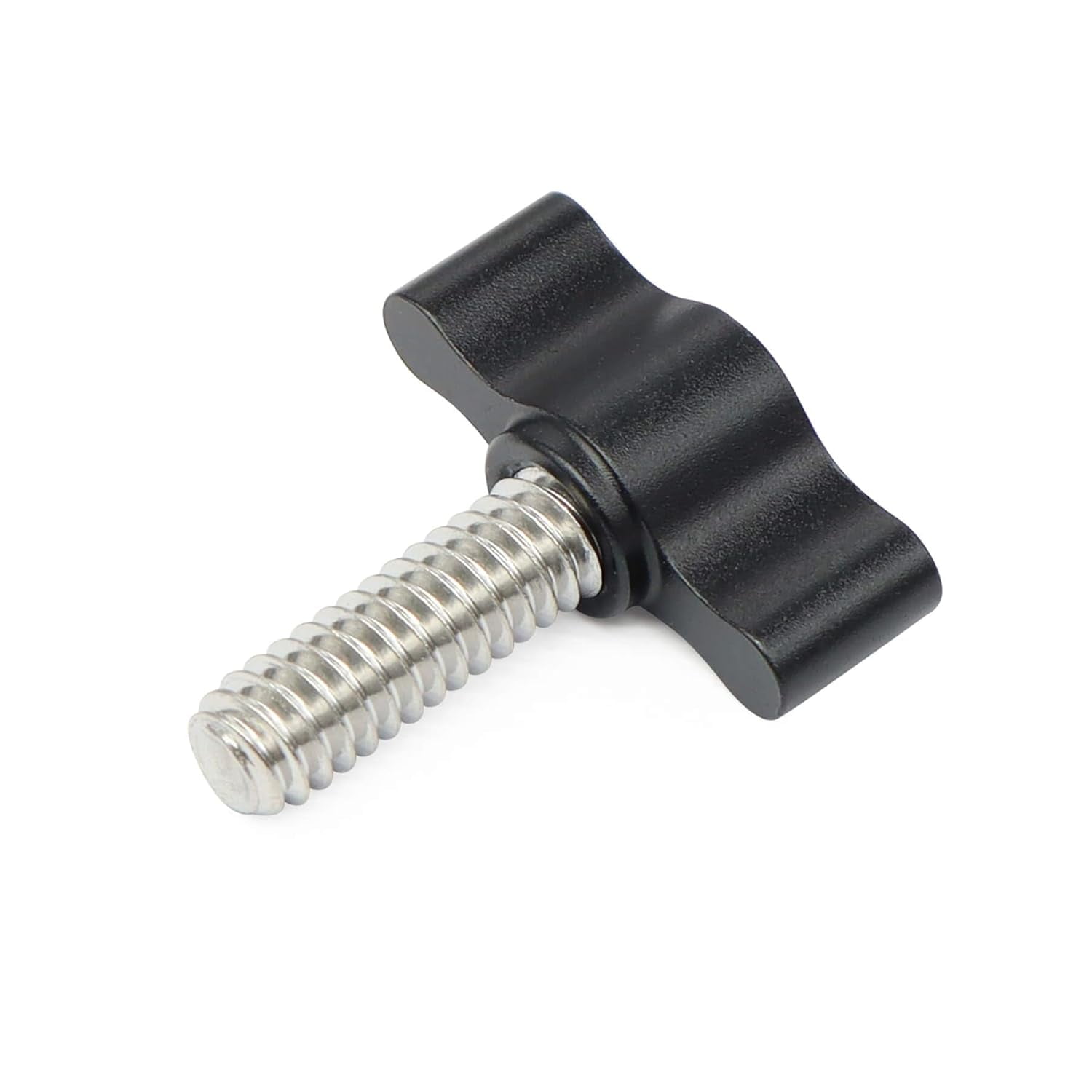 4 Pack 1/4"-20 x 3/4" Thumb Screw 304/18-8 Stainless Steel, Black ...