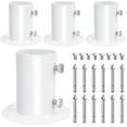 4 Pack 1.5" Deck Anchor Flange Stainless Steel Rod End Holder for Pool ...