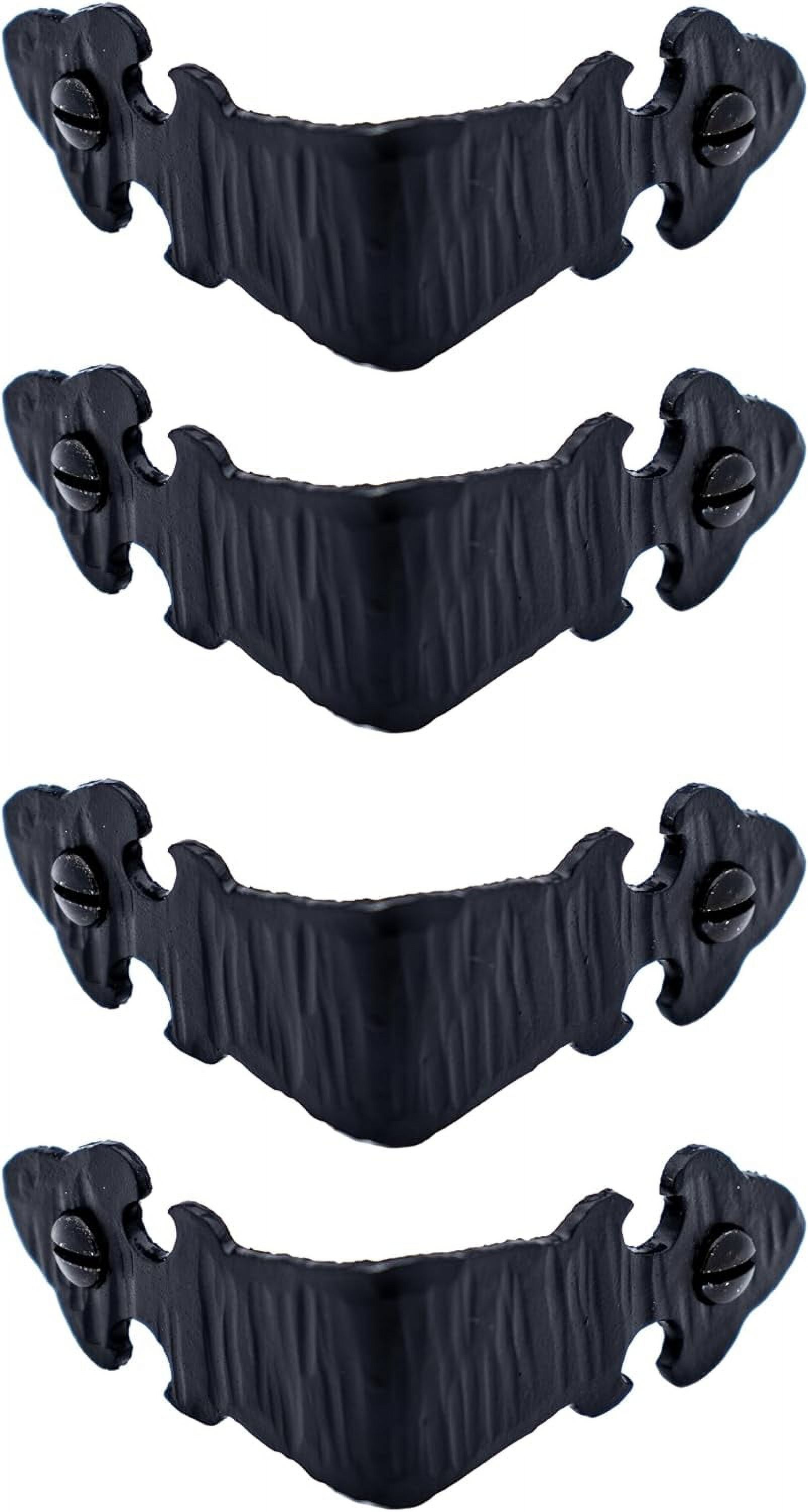 4 Pack - 1.75 Inch Metal Corner Bracket for Furniture - Black ...