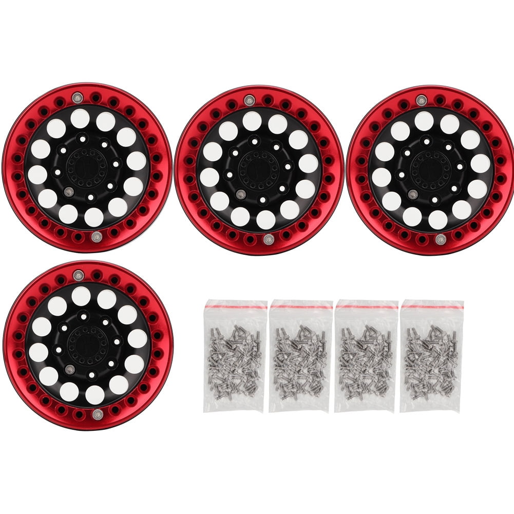 4-Pack 1.9 Inch Aluminum Beadlock Wheel Rims Hubs for 1/10 Scale RC ...