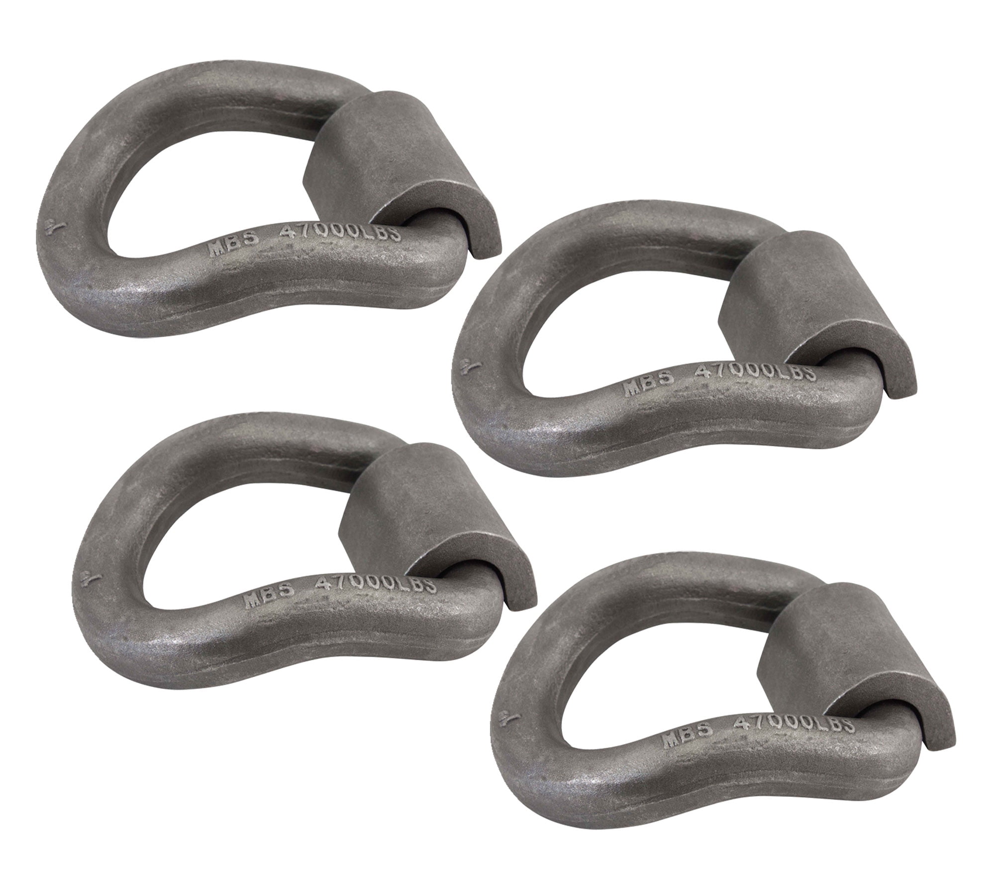(4 Pack) 1" Bent Forged D-Ring w/Weld On Clip, WLL# 15,600 lbs - Walmart.com