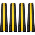 4 Pack of 1-Channel Rubber Cable Protector Ramps Heavy Duty 22046Lbs ...