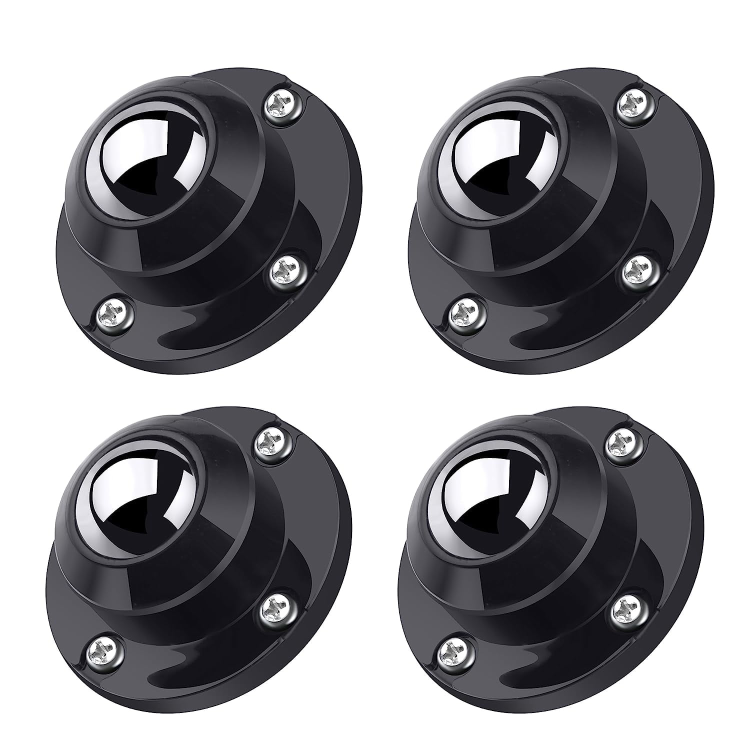 4 Pack 1 Inch Self Adhesive Caster Wheels for Furniture, Load Capacity ...
