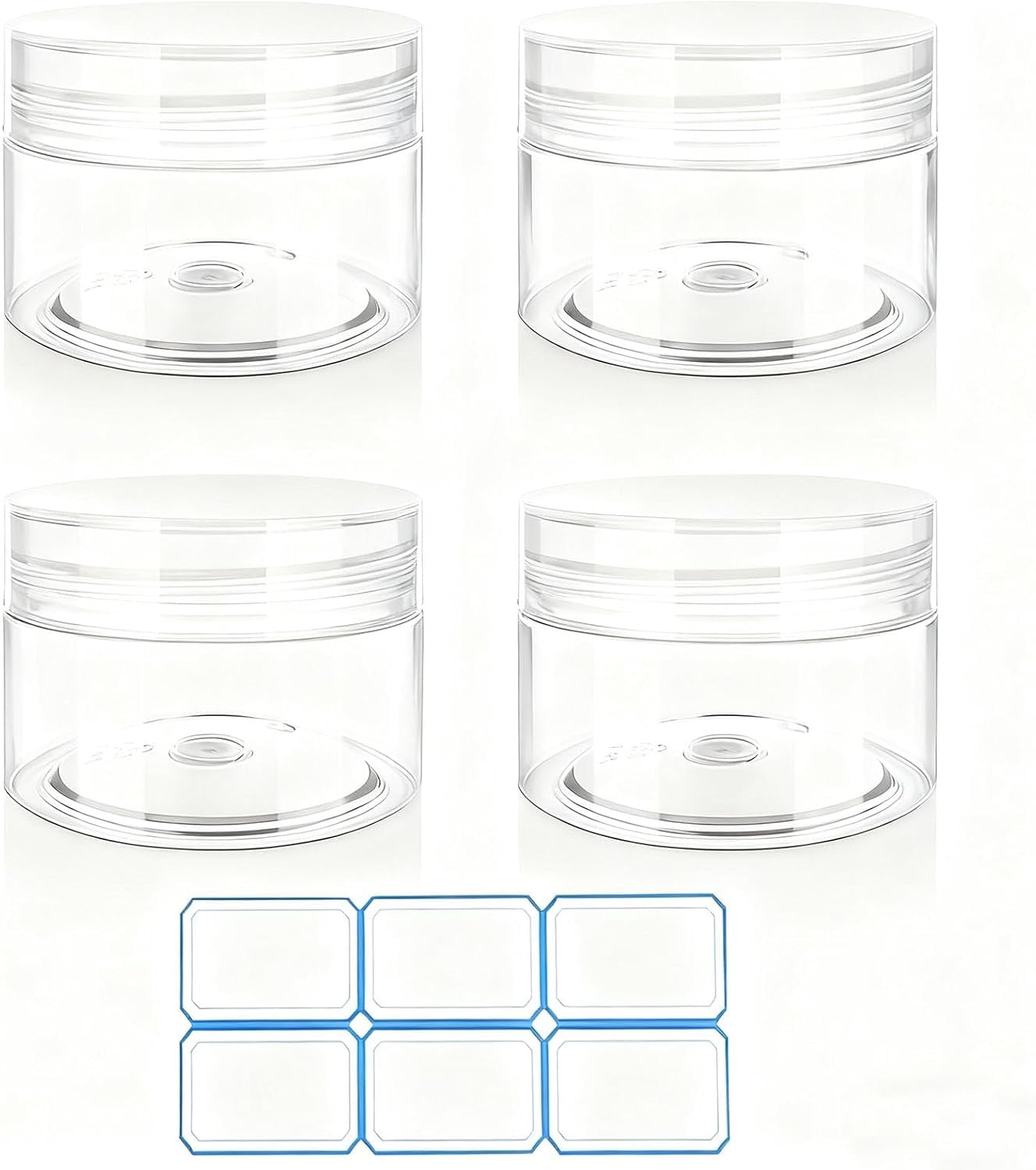 4 Pack 1 Oz (30ml) travel containers for creams Leak Proof with Labels ...