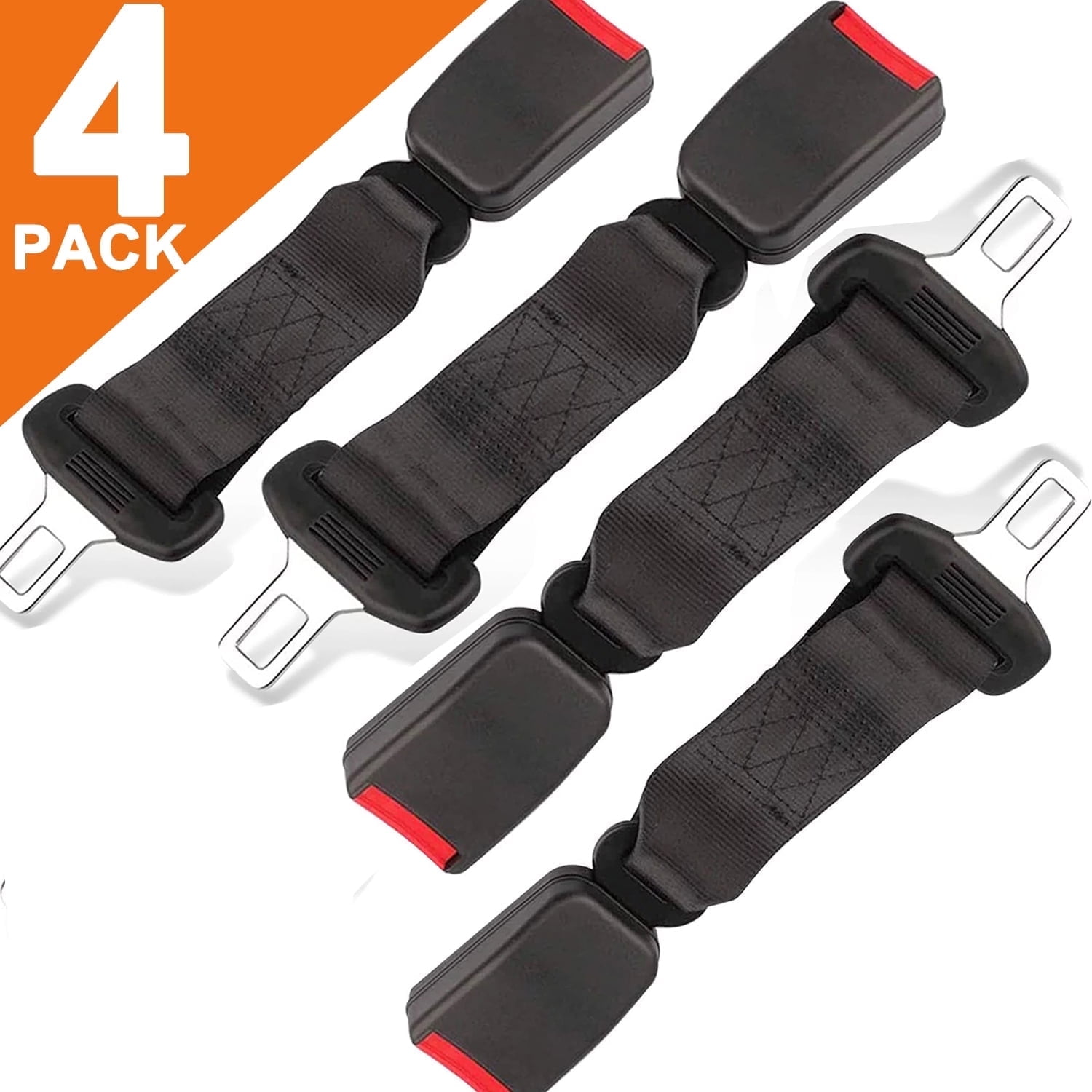 4 Pack 10.2-inch Seat Belt Extender for Cars and Airplanes,Seat Belt ...