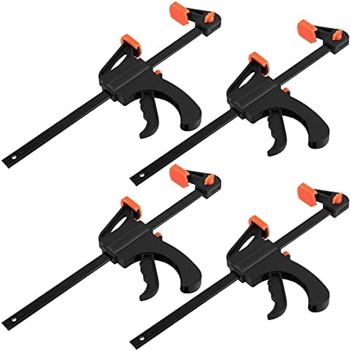 4 Pack 10 Inch Bar Clamp, Quick Grip Clamp with 16 Inch Spreader ...