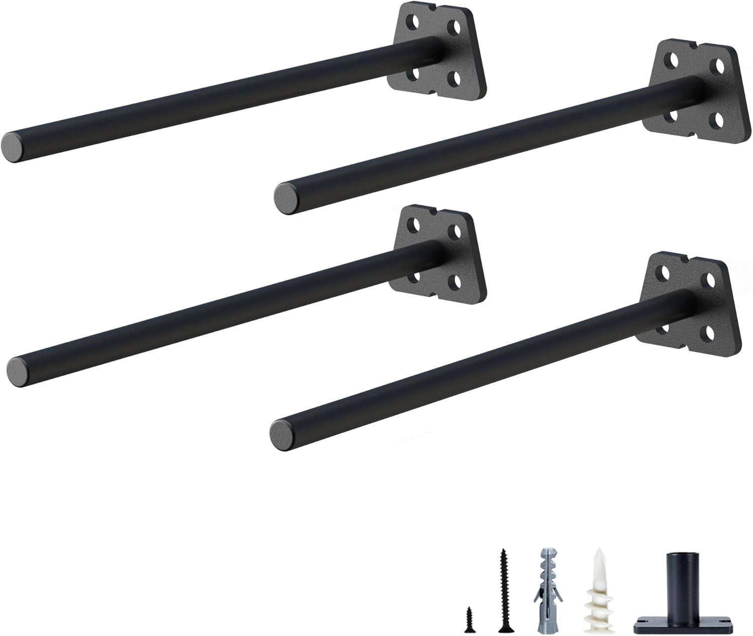 4-Pack 10 Inch Hidden Floating Shelf Bracket, Heavy Duty Blind Shelf ...