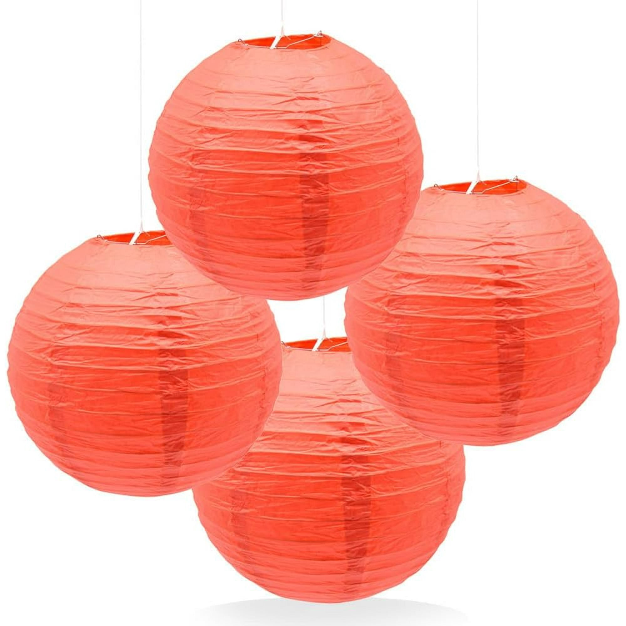 4 Pack 10 Inch Large Paper Lantern Shade Jumbo Chinese Round Hanging ...