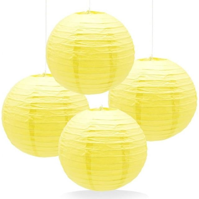 4 Pack 10 Inch Large Paper Lantern Shade Jumbo Chinese Round Hanging ...