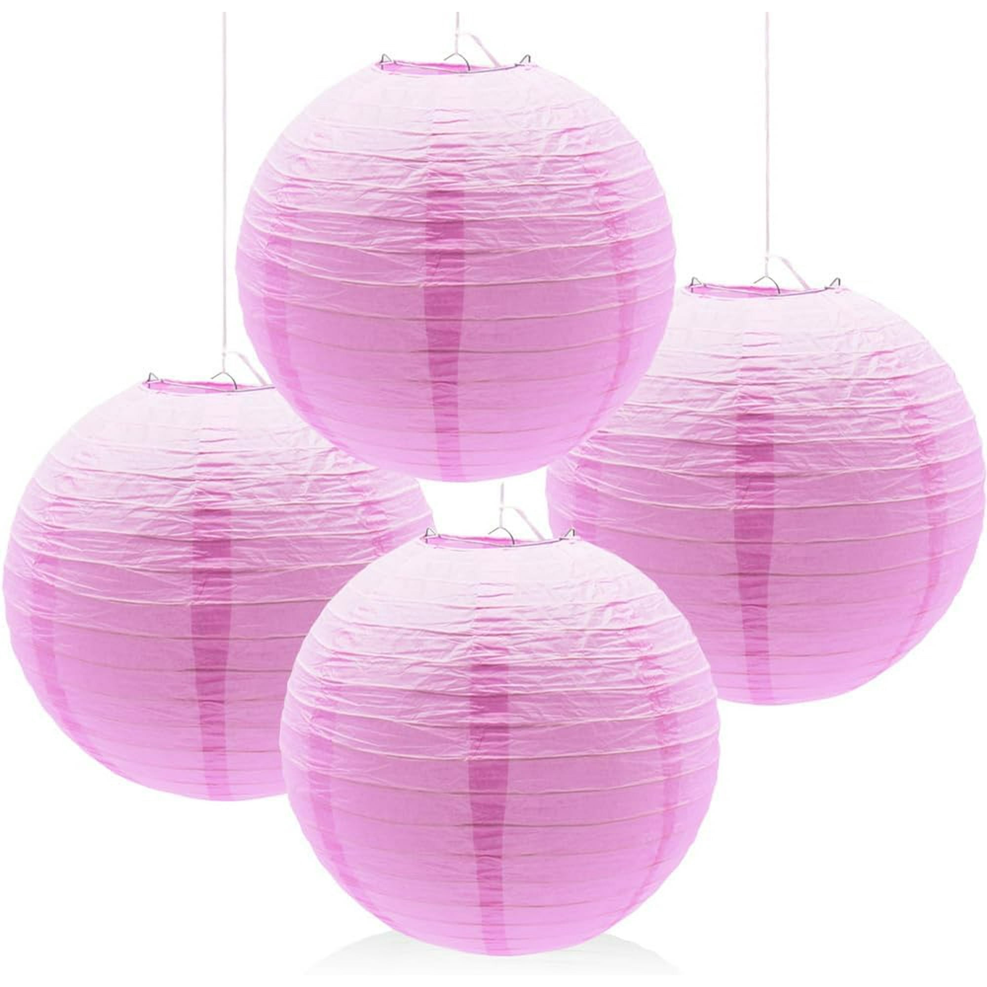 4 Pack 10 Inch Large Paper Lantern Shade Jumbo Chinese Round Hanging ...