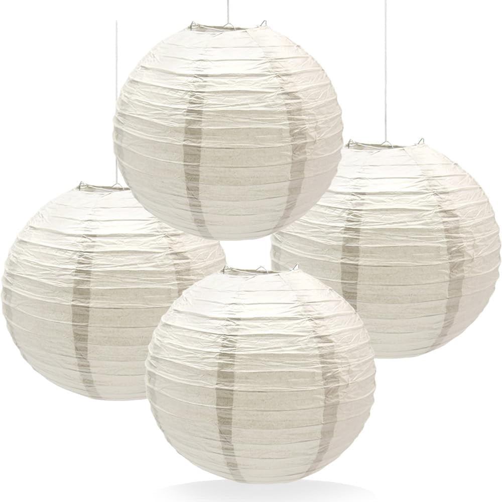 4 Pack 10 Inch Large Paper Lantern Shade Jumbo Chinese Round Hanging ...