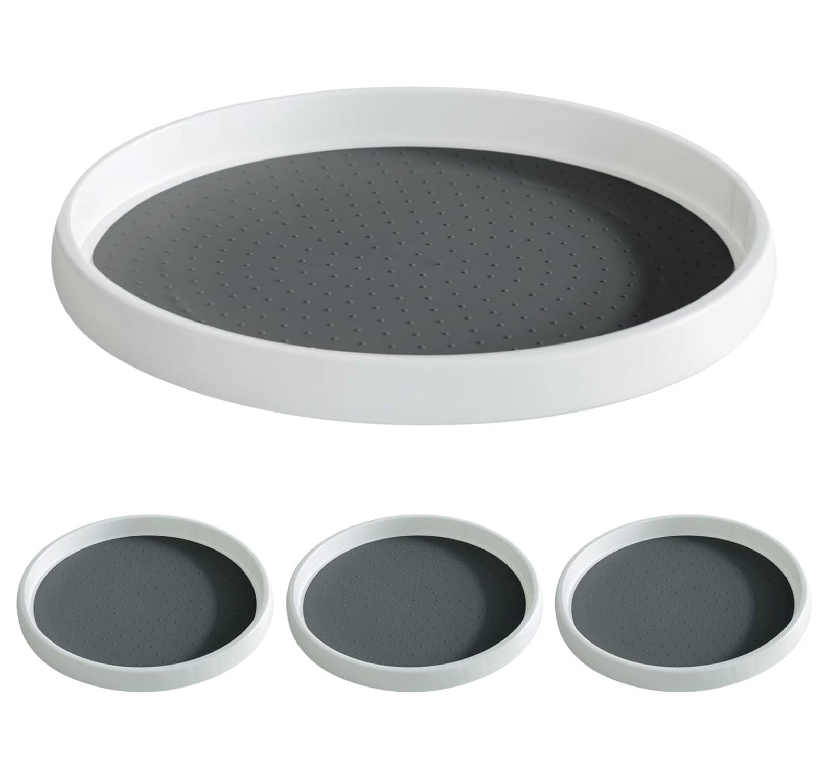 4 Pack 10 Inch Non Skid Lazy Susan Organizers - Turntable Rack for ...