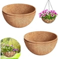 4 Pack 10 Inch Round Coco Liners Replacement, 100% Natural Coconut Coir ...