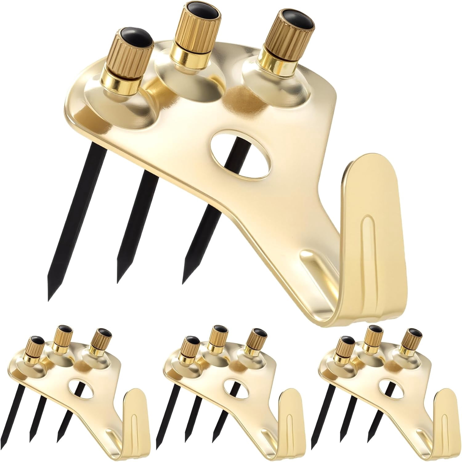 4 Pack 100 lbs Picture Frame Hangers Hooks with 12 Pcs Nails, Picture ...