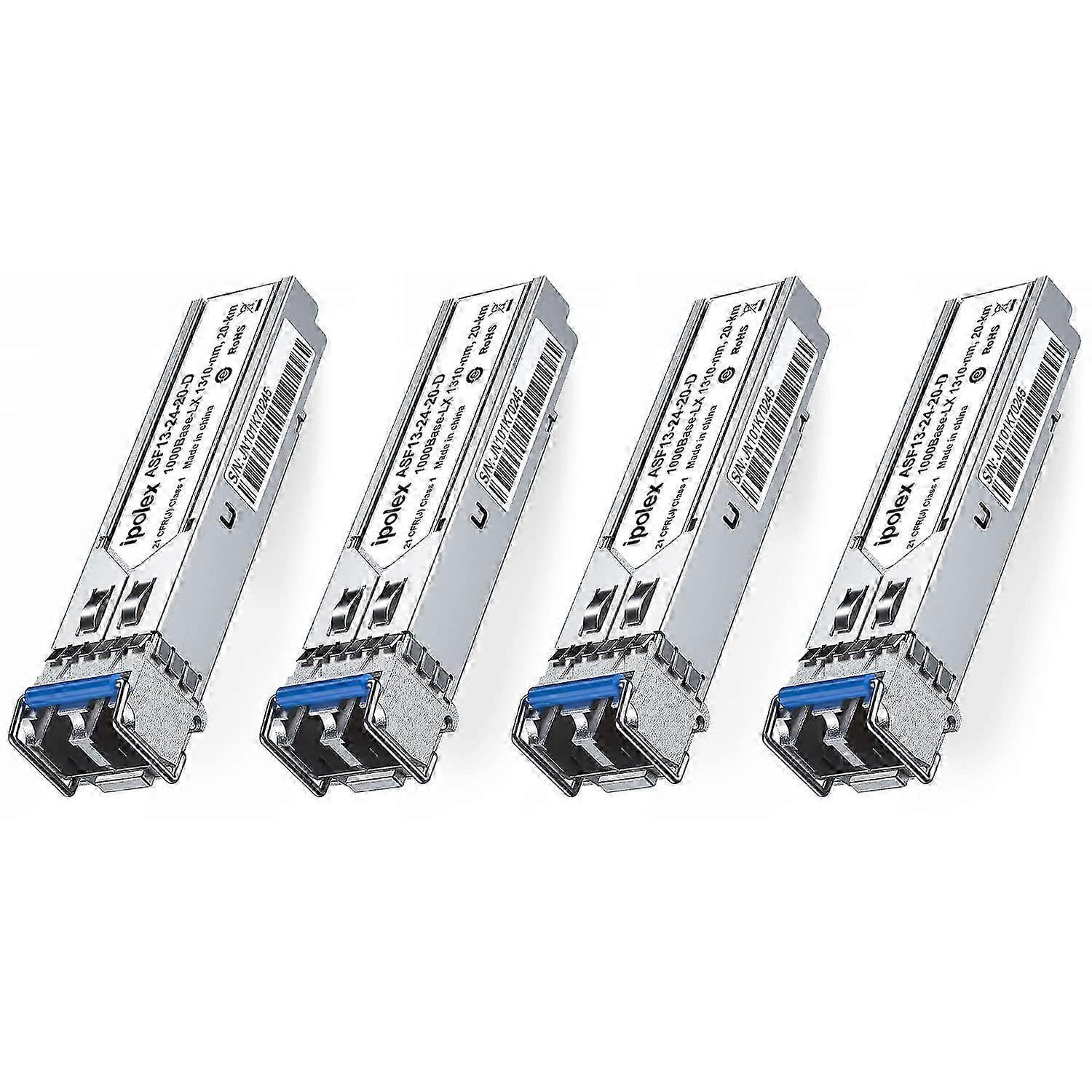 4-Pack 1000Base-LX/LH Single Mode LC SFP Transceiver Compatible with ...