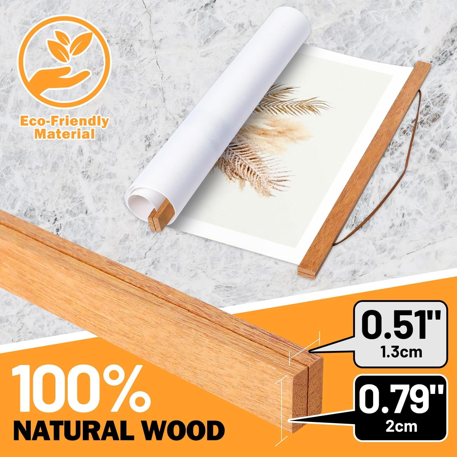 4 Pack 10x14 10x15 10x13 Poster Frame, Magnetic Light Wood Frame Hanger ...