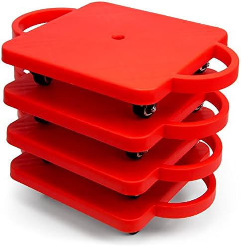 4-Pack 11.5" Gym Class Super Scooters Sliding Board with Non-Skid ...