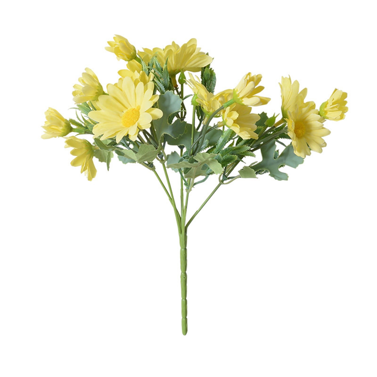 4 Pack 11" Artificial Flower Bushes Flowers For Vases Yellow DIY ...
