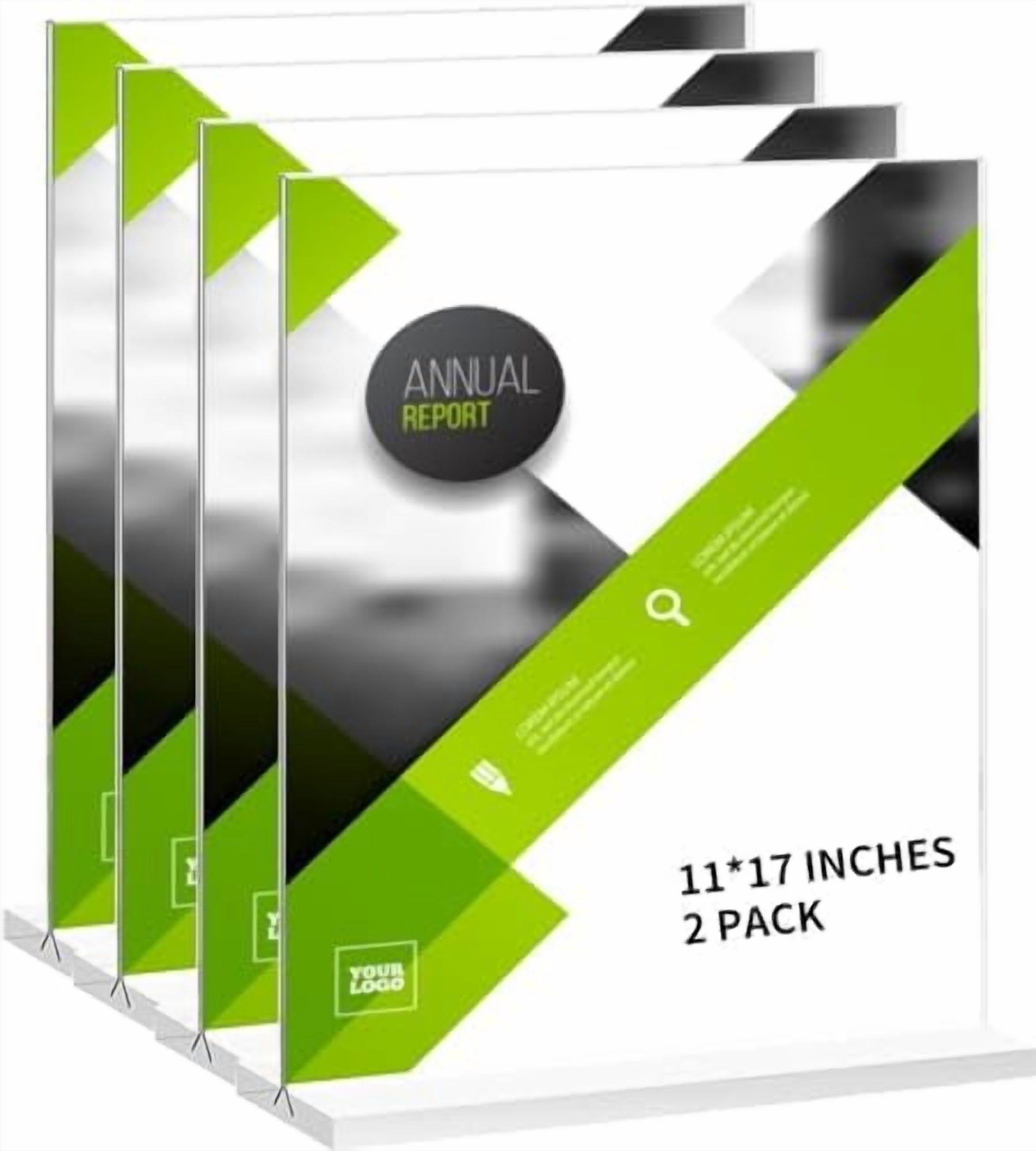 4 Pack 11 x 17 Inches Large Acrylic Sign Holder Clear T Shaped Sign ...