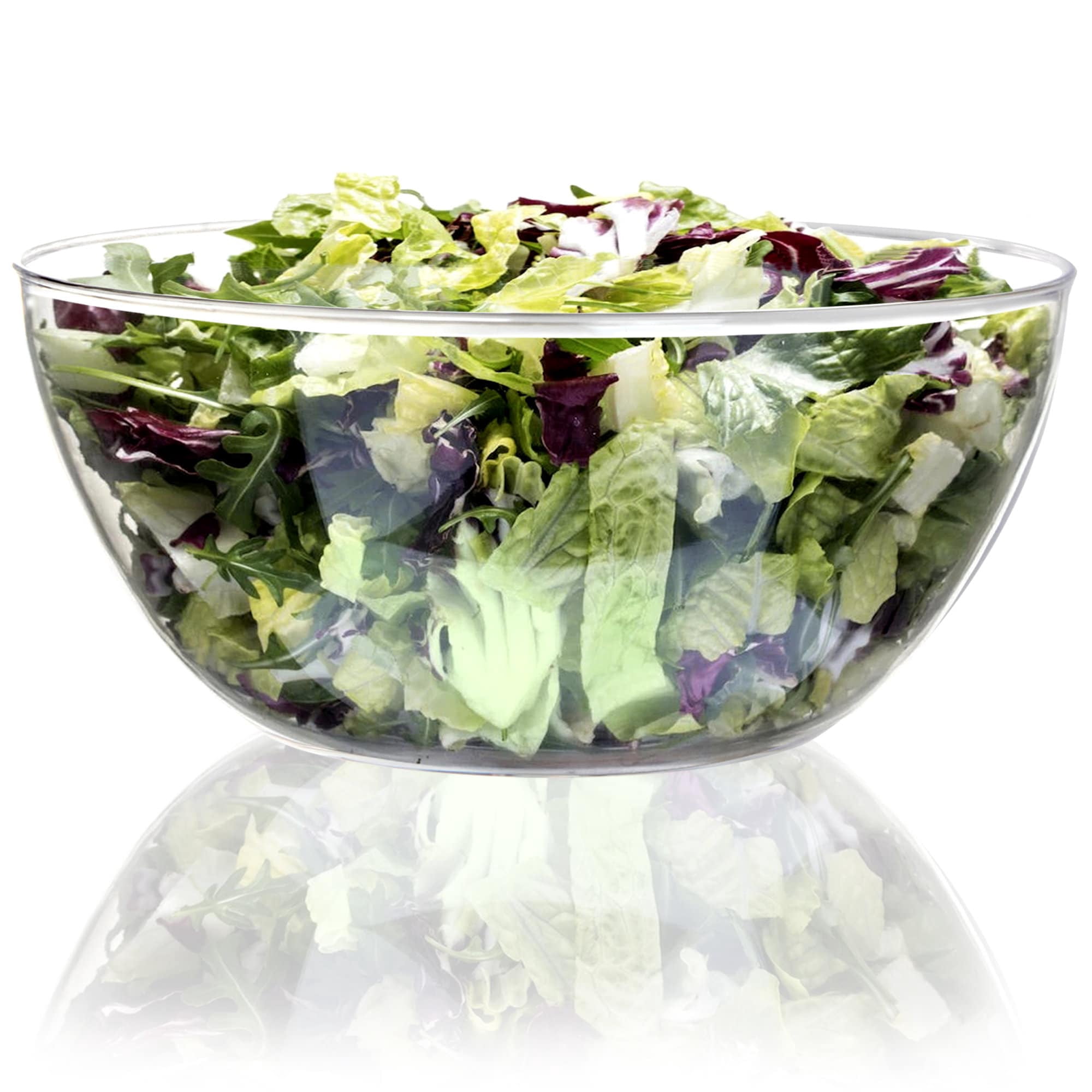 4 Pack 115OZ Large Clear Plastic Mixing and Serving Bowls, Popcorn ...
