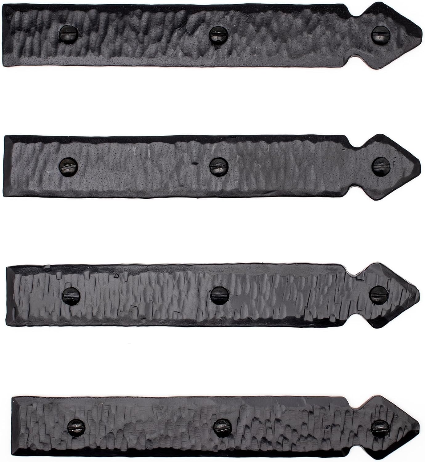 4 Pack 12" Black Faux Strap Hinges - Decorative Dummy Faux Hinge ...