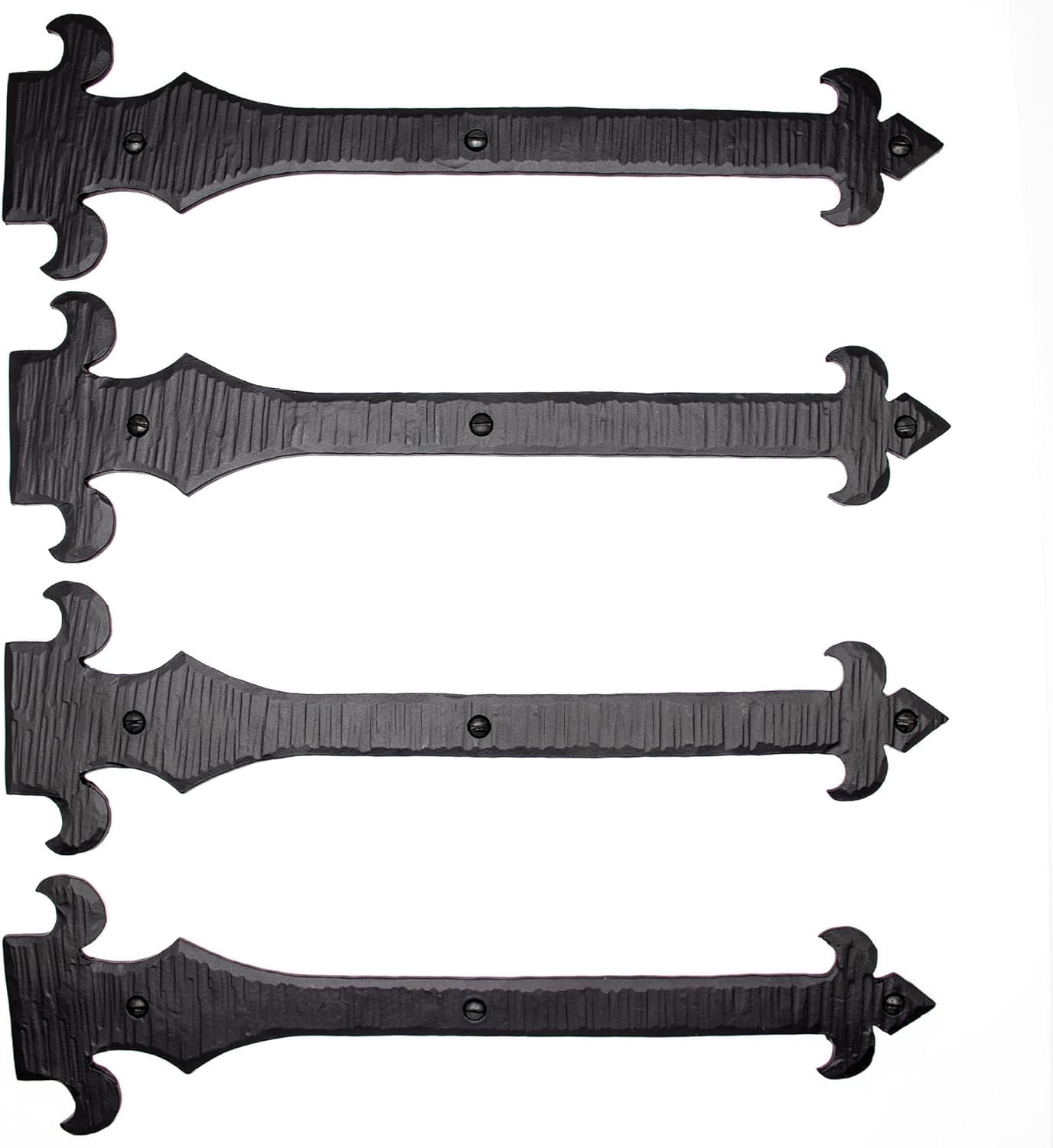 4 Pack 12" Black Faux Strap Hinges - Decorative Dummy Faux Hinge ...