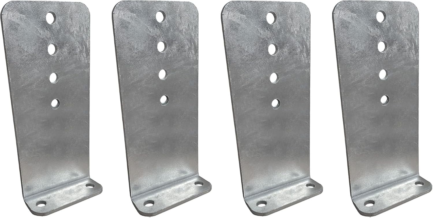 4 Pack - 12" Galvanized L-Type Boat Trailer Bunk Bracket, Heavy Duty ...