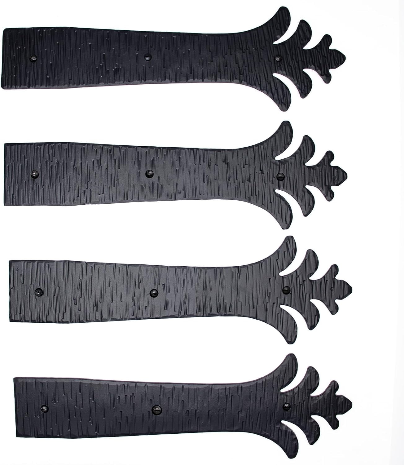 4 Pack 12 Inch Black Faux Strap Hinges - Decorative Dummy Faux Doors ...