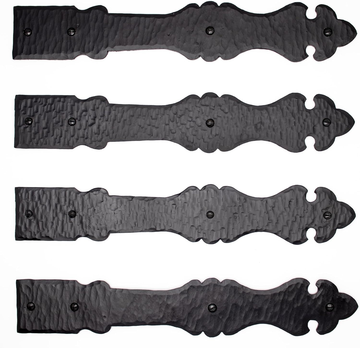 4 Pack 12 Inch Black Faux Strap Hinges - Decorative Dummy Faux Doors ...