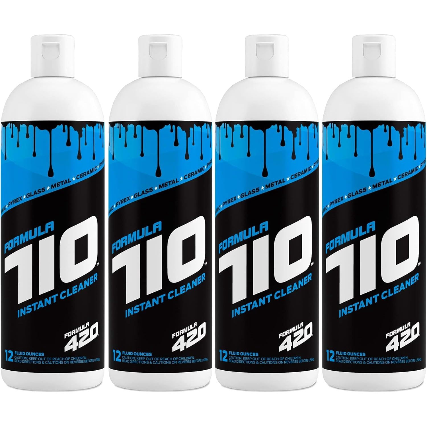 4 Pack - 12 Oz. Formula 710 Glass Metal Pyrex Plastic Oil Pipe Cleaner ...