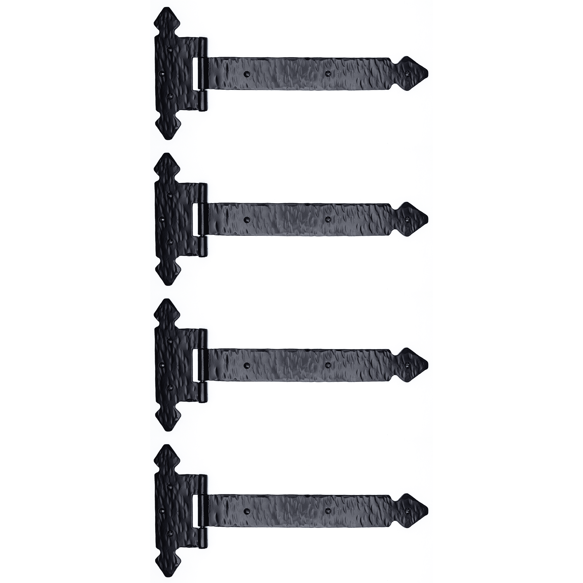 4 Pack 12 inch Decorative Hinges Black Gate Hinges Wrought Iron Hinges ...