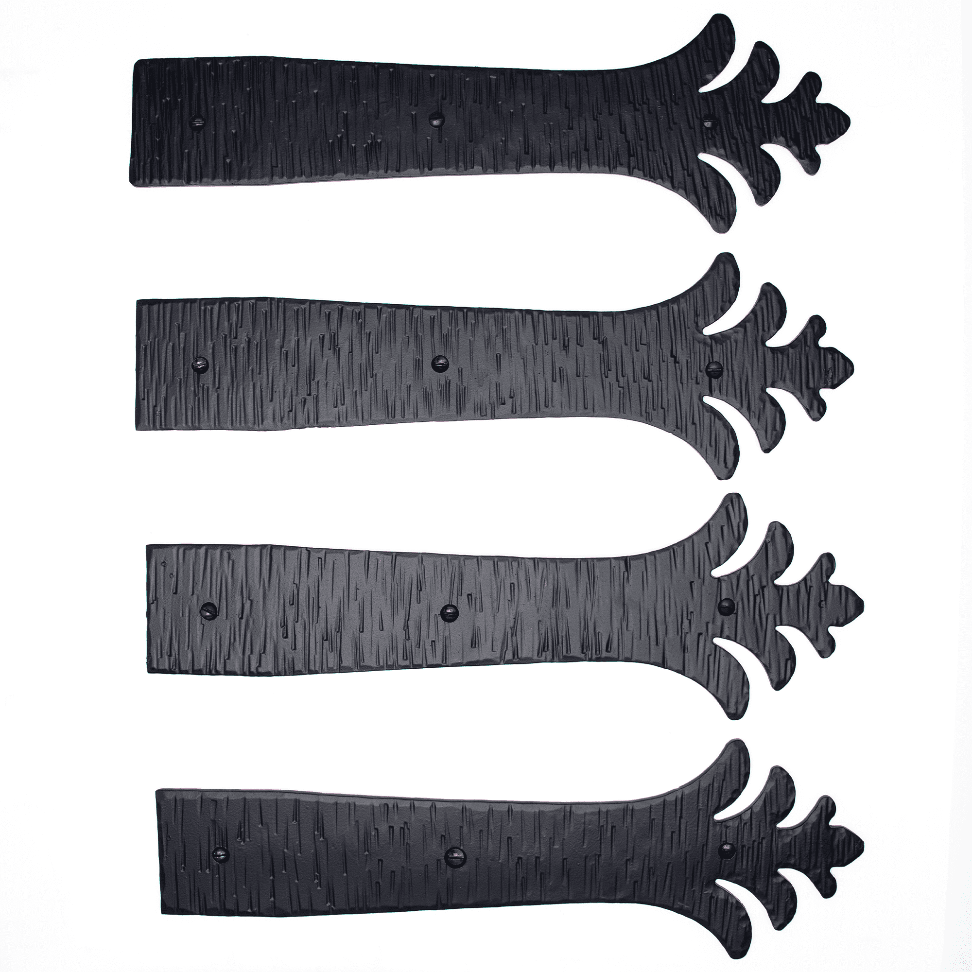 4 Pack 12 inch Faux Door Hinges Black Decorative Strap Hinge Wrought ...