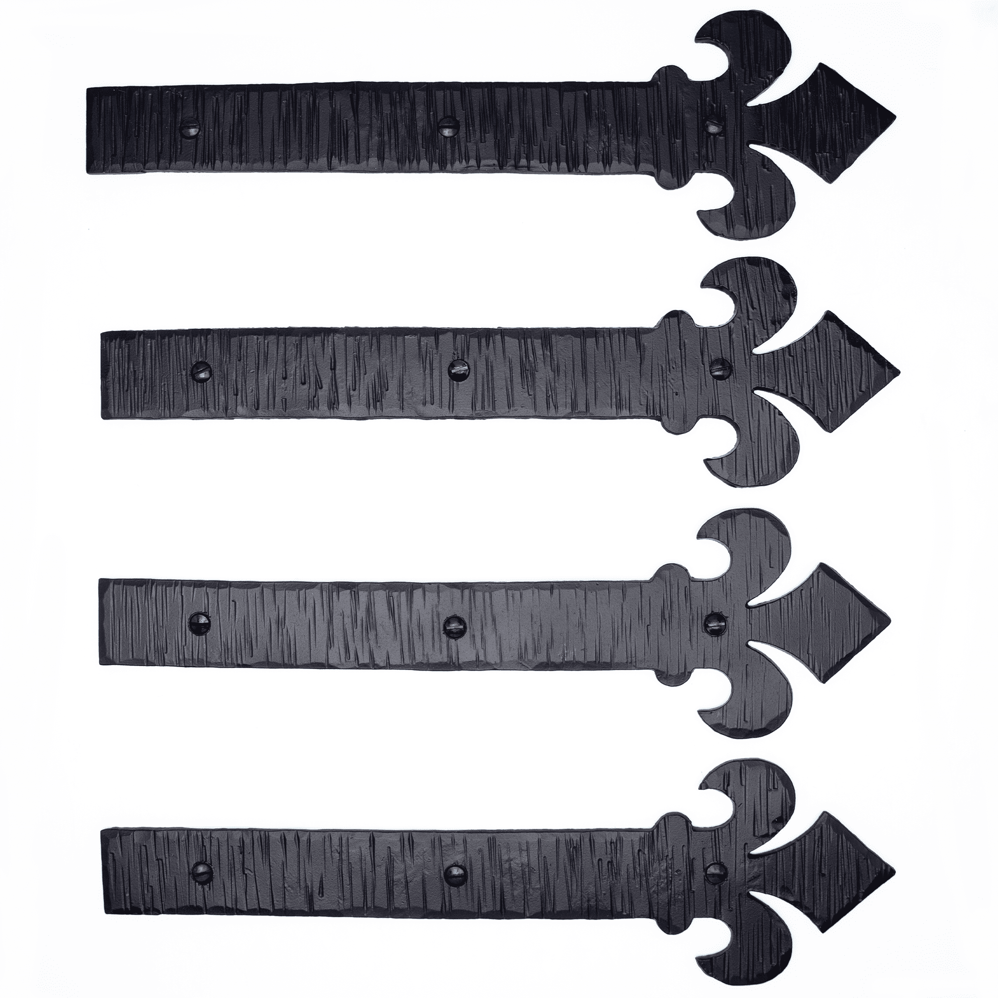 4 Pack 12 inch Faux Door Hinges Black Decorative Strap Hinge Wrought ...