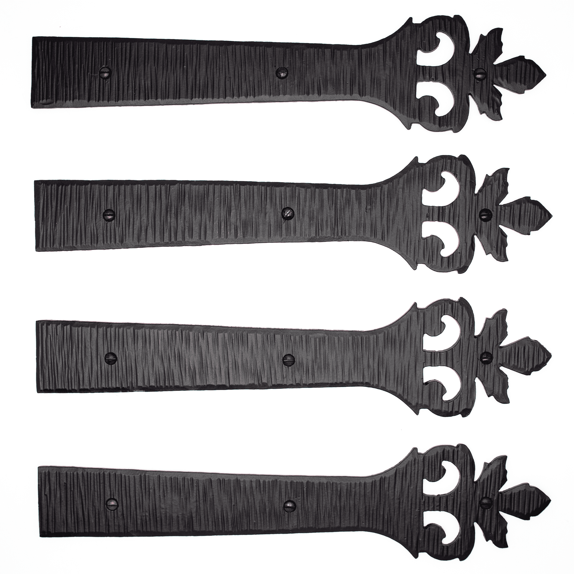 4 Pack 12 inch Faux Door Hinges Black Decorative Strap Hinge Wrought ...